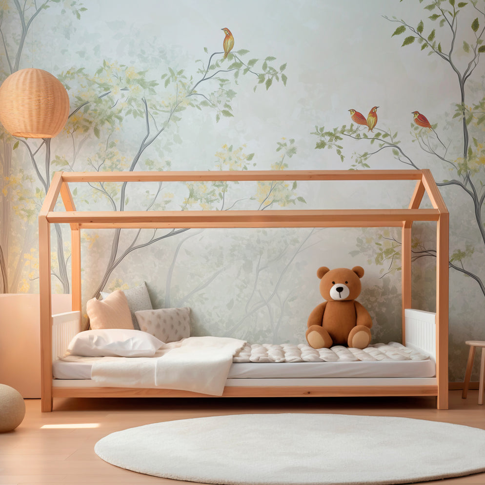 Beebitoa tapeet | Võlumets laululindude ja õrna lehestikuga— Kids Wall