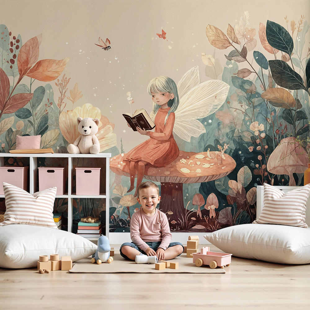 Fairy magic wallpaper | Enchanted reading decor — Kids Wall