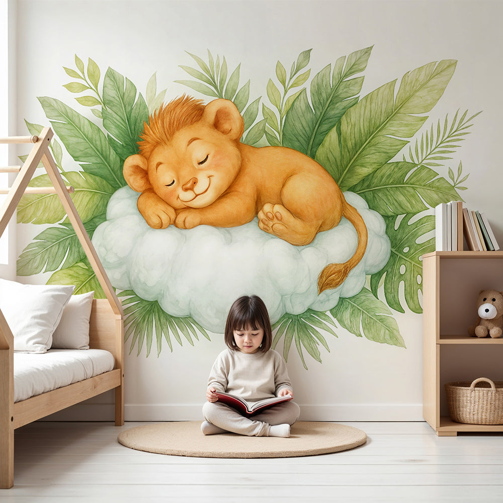 Lion cub wallpaper | Jungle sweetness for children's room — Kids Wall